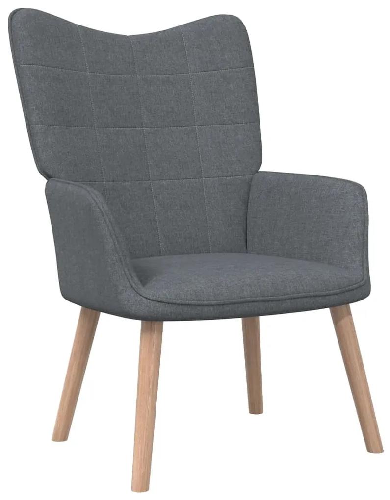 327920 vidaXL Relaxační židle tmavě šedá textil