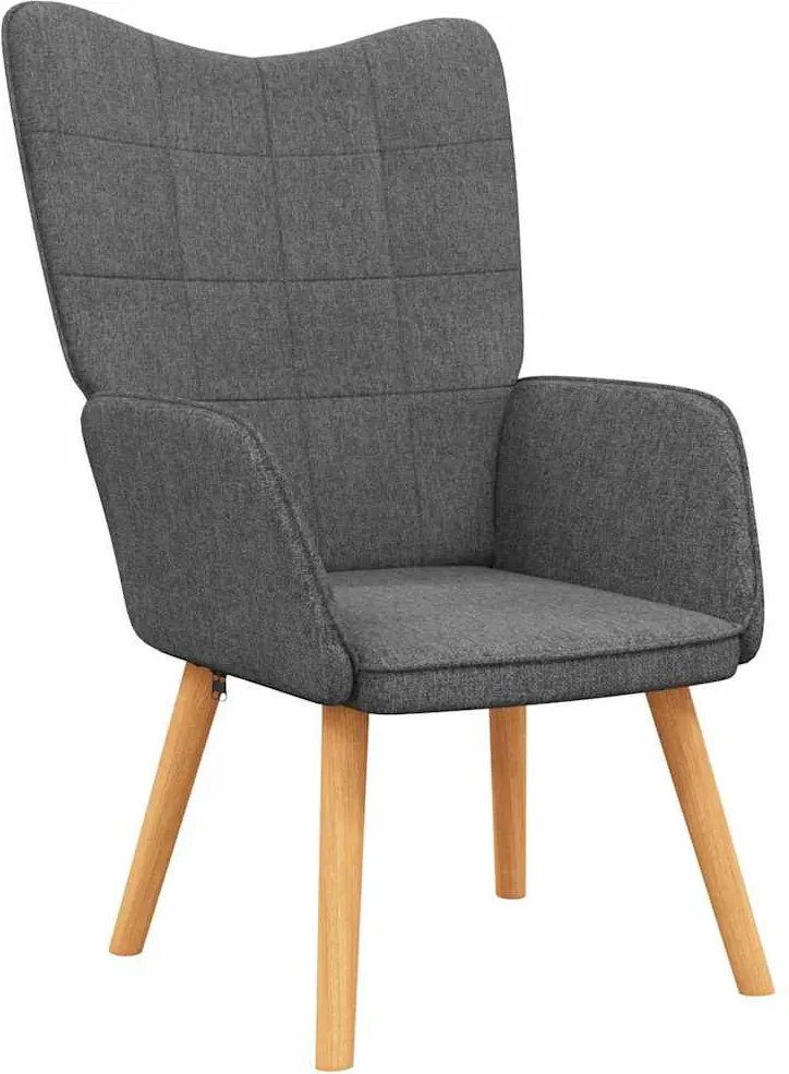 Relaxační křeslo tmavě šedé textil 327920