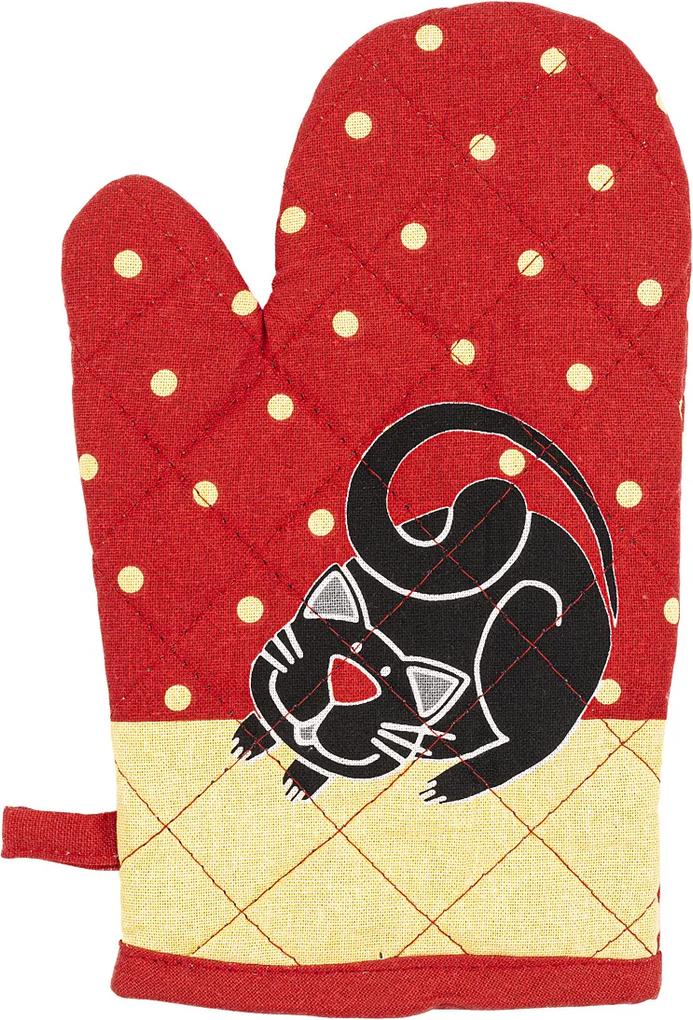 Trade Concept Chňapka s magnetem Kočka červená, 17 x 27 cm