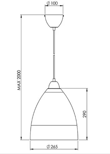 Fabas 2907-45-102 Provenza 2907, závěsné svítidlo, 1x60W, kov, bílé stínítko, průměr 27cm