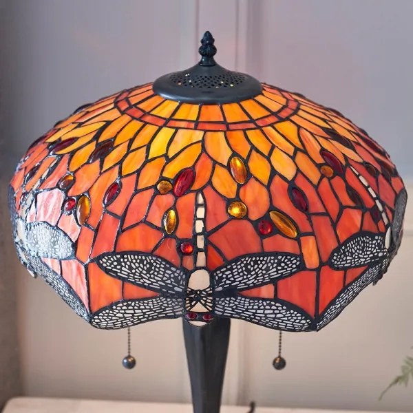 Endon 64093 - Stolní lampa Tiffany DRAGONFLY 2xE27/60W/230V pr. 41 cm