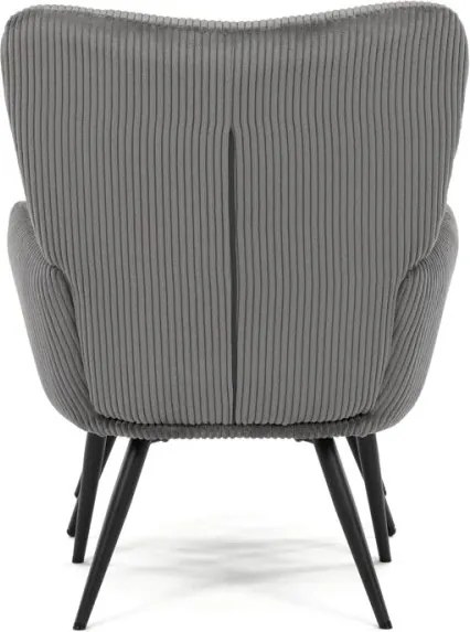 Relaxační křeslo AK-L7285 GREY6, manšestrová látka, šedá (70 x 81) cm