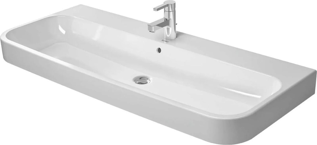 Duravit Happy D.2 - Umyvadlo 120x51 cm, s přepadem, otvor pro baterie, bílá 2318120027