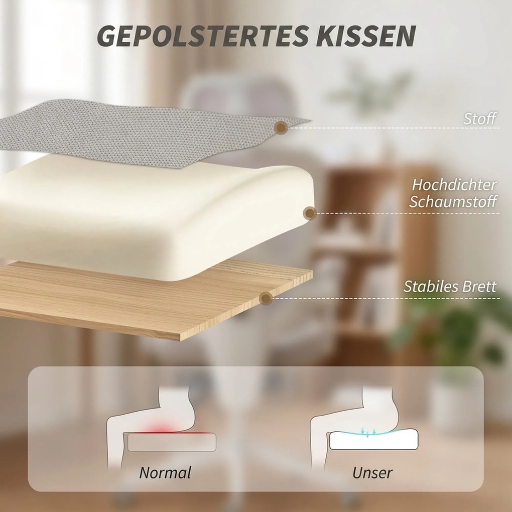 HOMCOM Kancelářská židle, ergonomická židle k psacímu stolu s opěrkou nohou, houpací funkcí, opěrkami rukou, síťovina, šedá