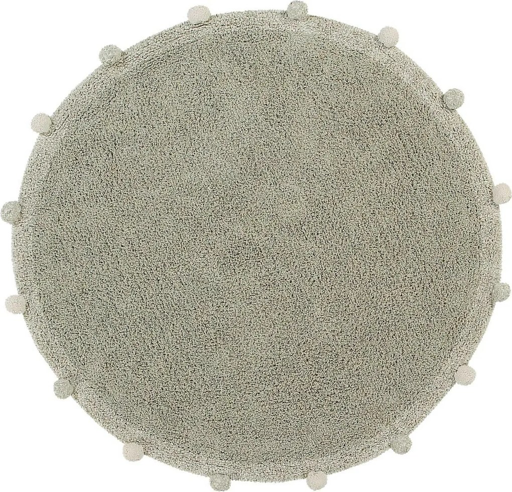 Lorena Canals, Dětský kusový koberec Bubbly Olive kruh, 120x120, zelená, dětský pokoj