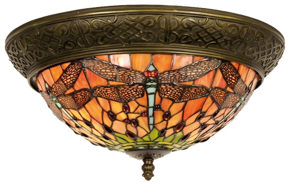 Stropní světlo Tiffany Cecile - Ø 38*19 cm E14/max 2*40W