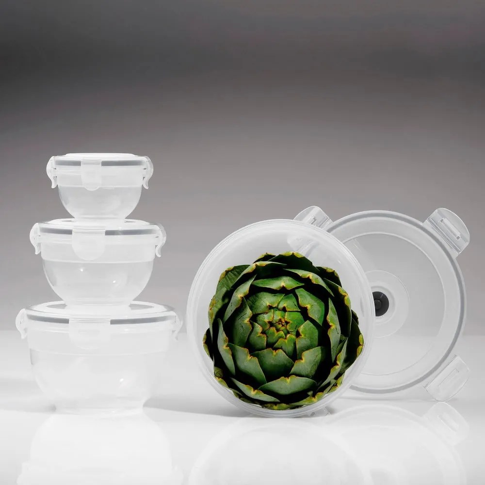 Sada 4 krabiček na potraviny a vakuové pumpy Compactor Food Saver