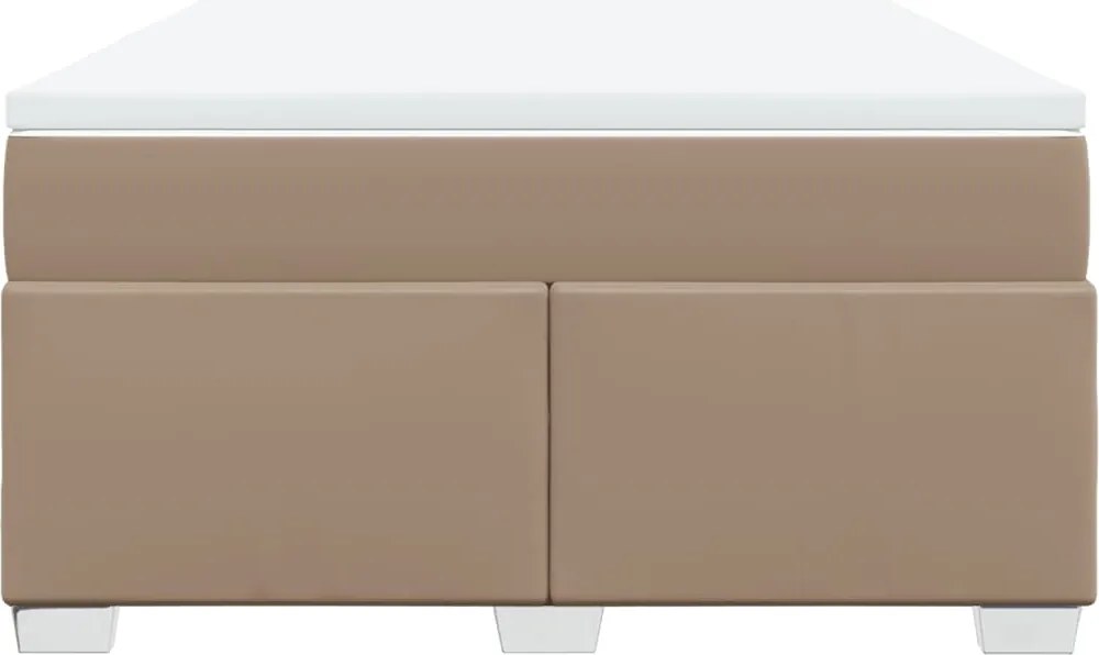 Box spring postel s matrací cappuccino 160x200 cm umělá kůže 3285220