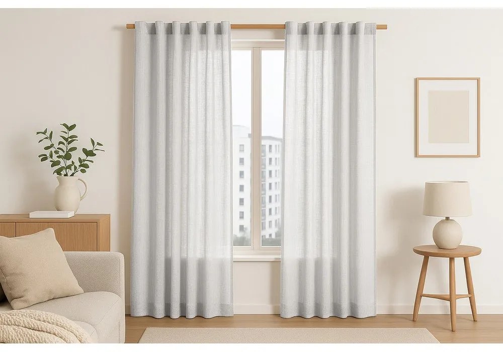 Bílý závěs 140x250 cm Valeta – Restilo