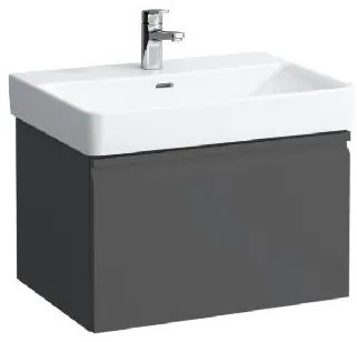 Laufen Pro S - Umyvadlová skříňka, 615x450x390 mm, 1 zásuvka, grafit mat H4834210964801