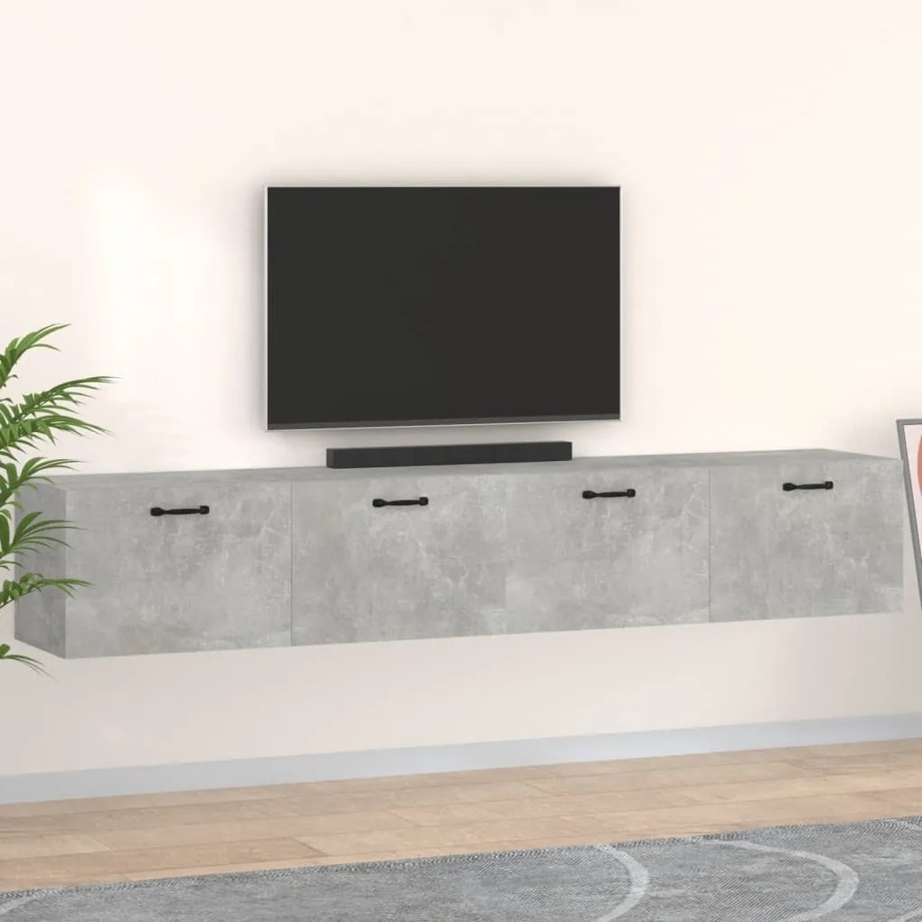 Nástěnné skříňky 2 ks betonově šedé 100x36,5x35 cm kompozit 3115671