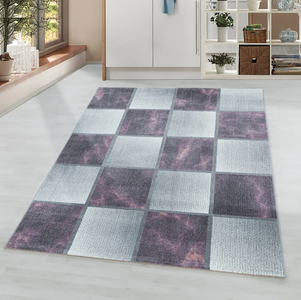Ayyildiz Kusový koberec OTTAWA 4201, Lila Rozměr koberce: 140 x 200 cm