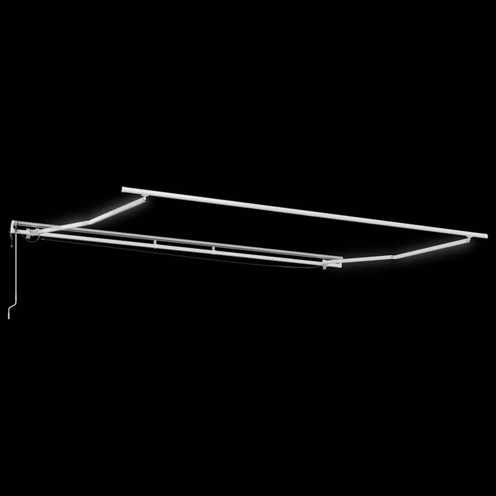 Automatická zatahovací markýza s LED antracit a bílá 400x300 cm 3215785