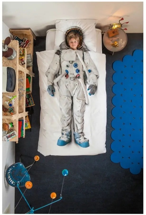 Bavlněné povlečení na jednolůžko Snurk Astronaut, 135 x 200 cm