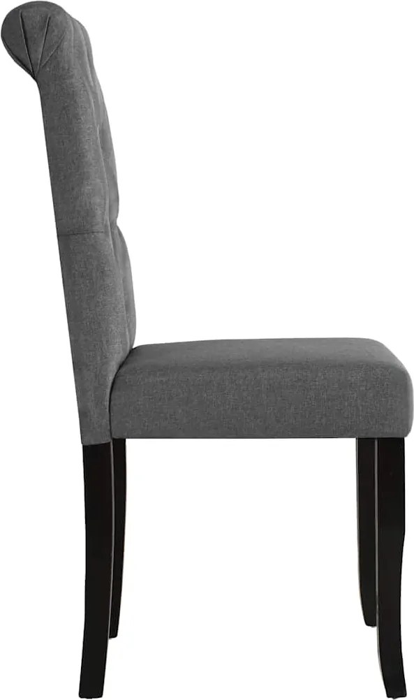 Jídelní židle 2 ks tmavě šedé textil 245514