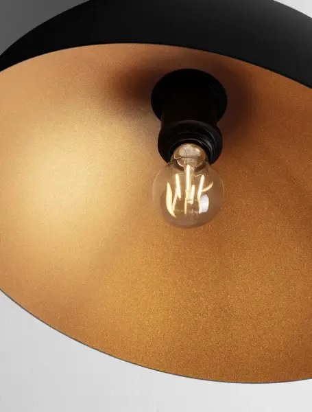 LED černo-zlaté designové stropní svítidlo Gea 40