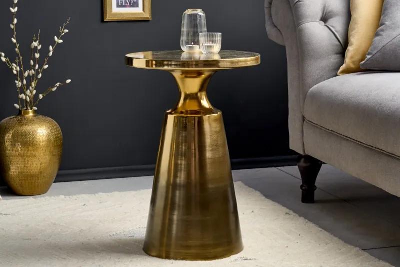 B-odkládací stolek Abstrakt 40cm zlatá s patinou/ 43231B