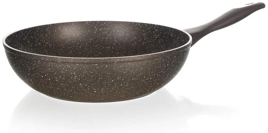 Wok banquet pánev wok s nepřilnavým povrchem premium dark brown 28 x 7,8 cm