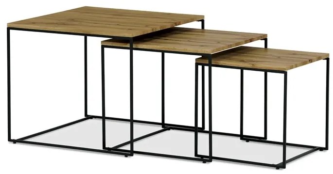 Autronic Sada 3 kusů konferenční stolků AF-3008 Odstín: Dub divoký
