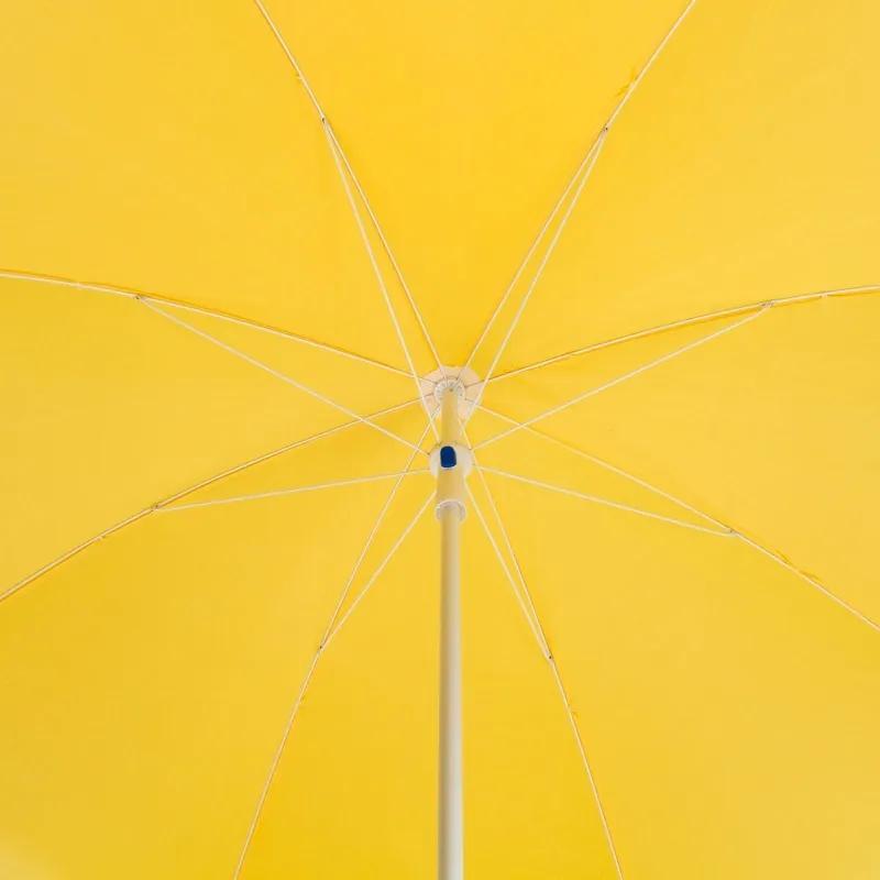DEMA Plážový slunečník 180 cm UV30 Beach, žlutý 41274D