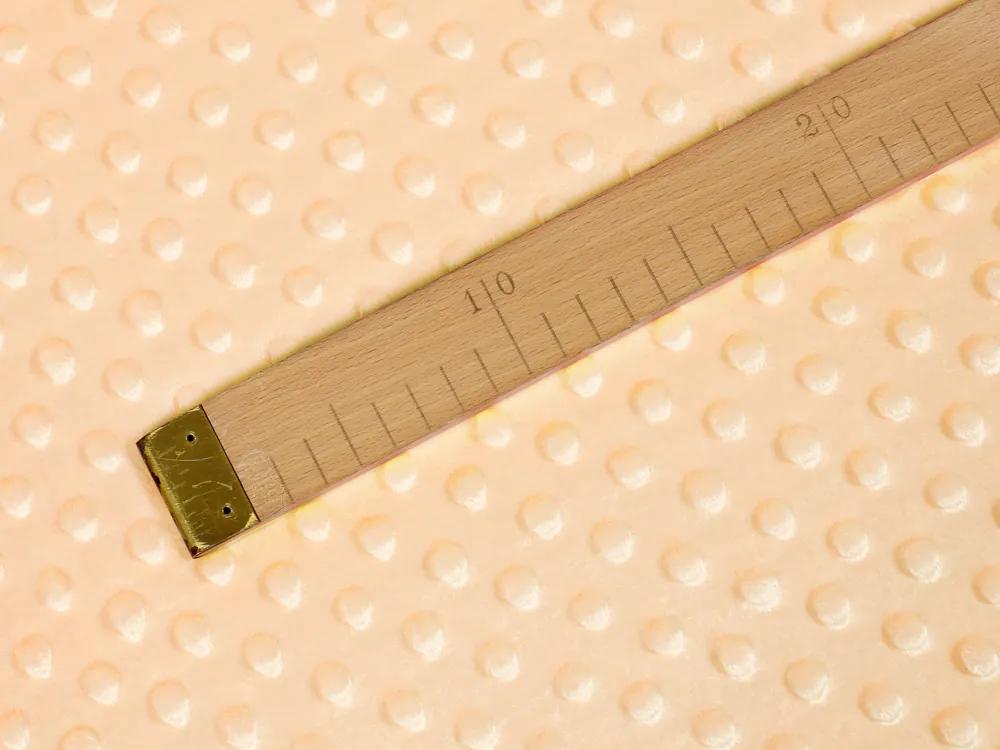 Biante Dětský povlak na polštář Minky 3D puntíky MKP-006 Světle meruňkový 60 x 60 cm