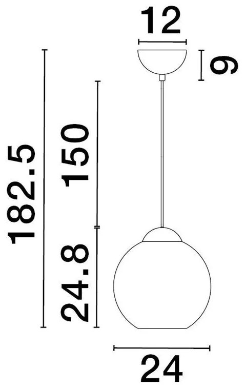 Nova Luce Závěsné svítidlo MIDORI, 24cm, E27 1x12W Barva: Růžové sklo