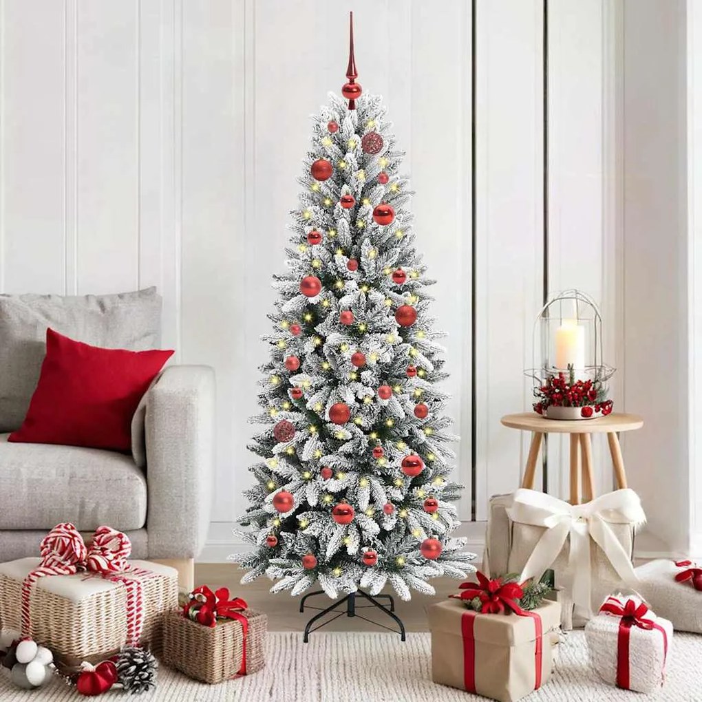 Umělý vánoční stromeček Bílá 150 cm PVC, plast, ocel a PE 3396033