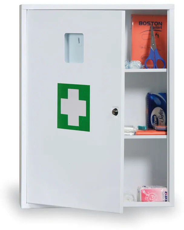 B2B Partner Kovová nástěnná lékárnička na pracoviště, 60x45x16 cm, bez náplně