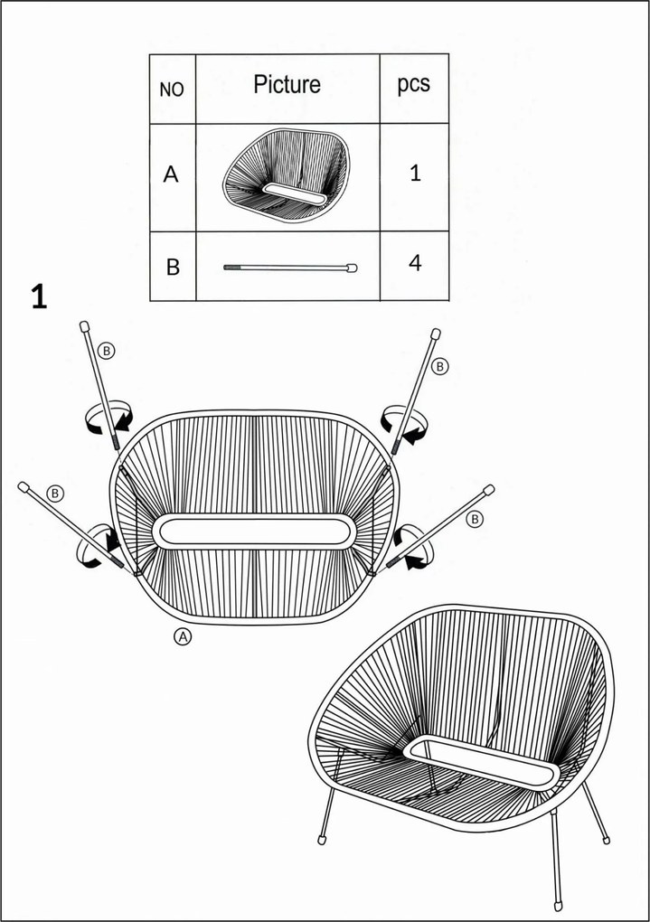 Zahradní lavička ACAPULCO - šedá