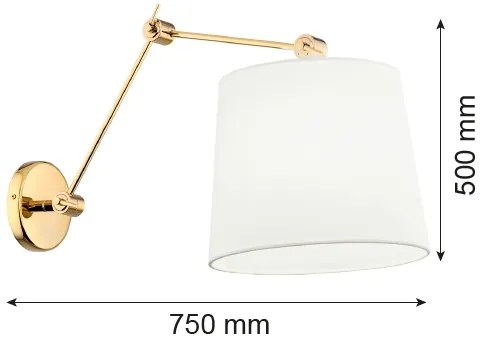 Argon 4897 - Nástěnná lampa ZAKYNTOS PLUS 1xE27/15W/230V bílá/zlatá
