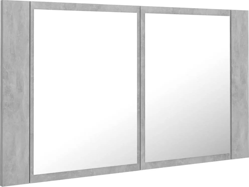 vidaXL LED koupelnová skříňka se zrcadlem 80x12x45cm akryl [804968] Barva: Bílá