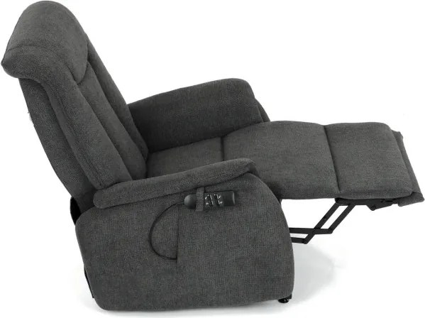 Polohovací křeslo šedé, elektrické TV-L8963 GREY2