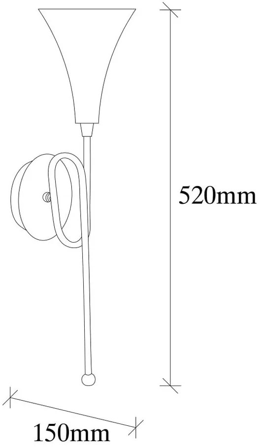 Kovové nástěnné svítidlo ve zlaté barvě Opviq lights Isidor