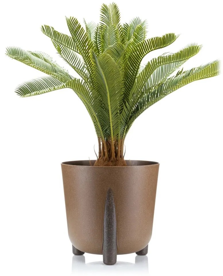 PLASTOVÝ KVĚTINÁČ MOSS ECO 25X26 CM HNĚDÁ