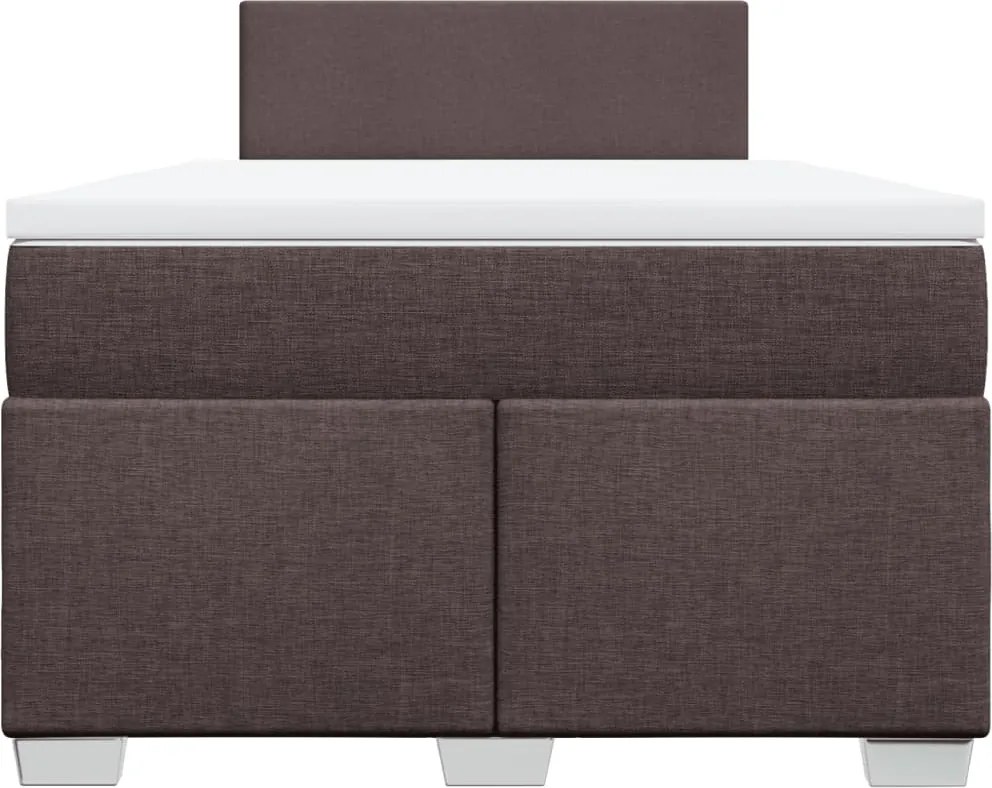 Box spring postel s matrací tmavě hnědá 120x190 cm textil 3285823