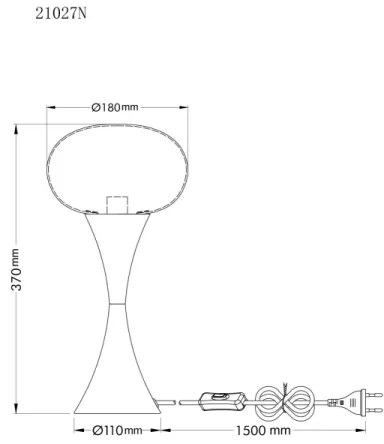 Globo 21027N - Stolní lampa LULA 1xE14/25W/230V matný chrom