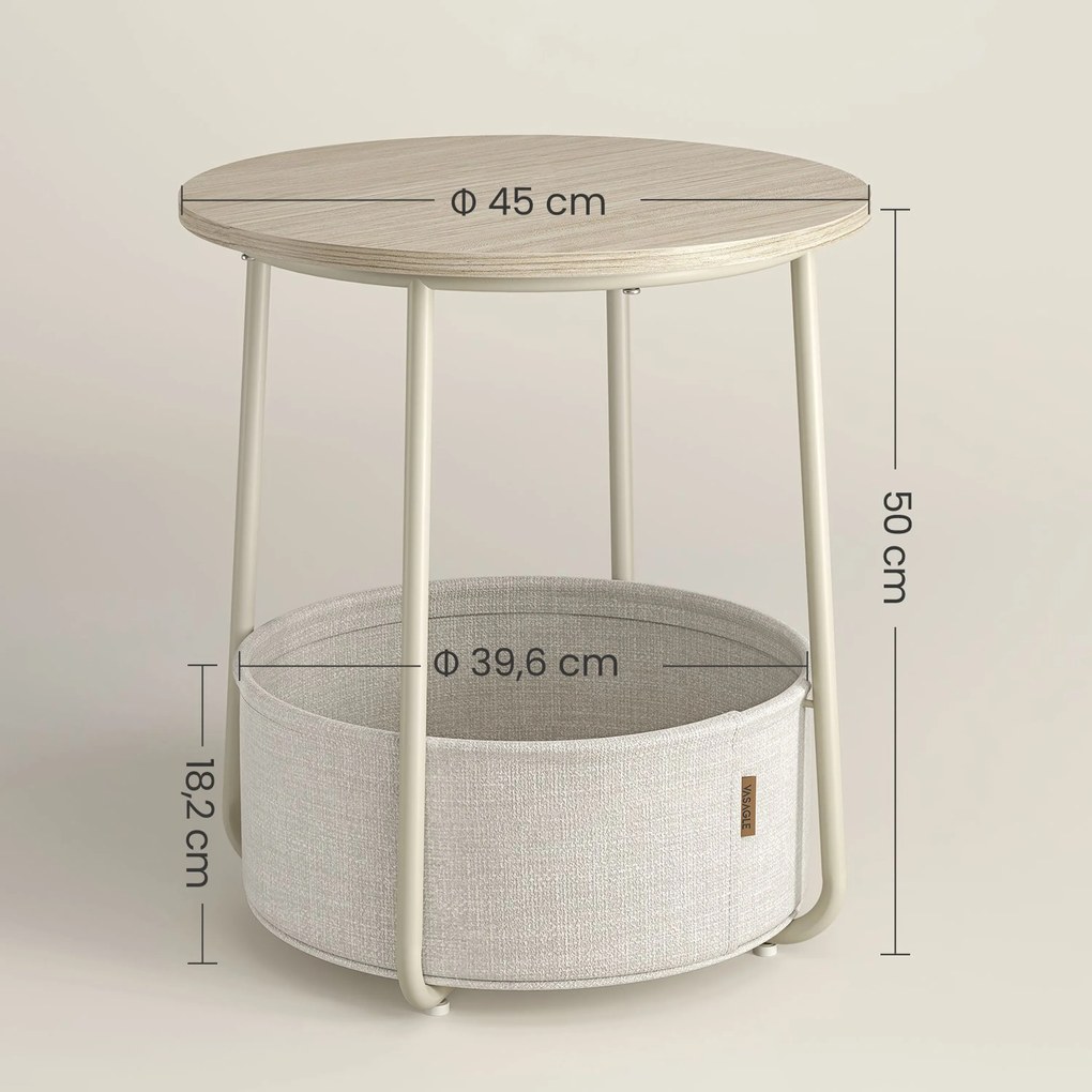 Autronic Odkládací stolek AKF-E1023 Barva: Bílá