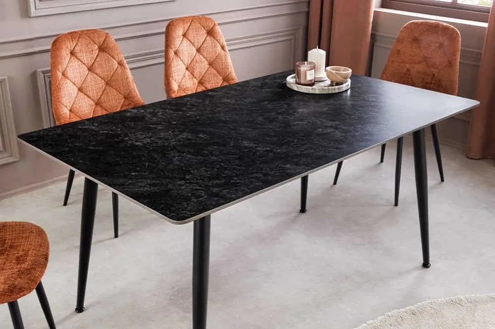 Keramický jídelní stůl Garold 120 cm antracitový