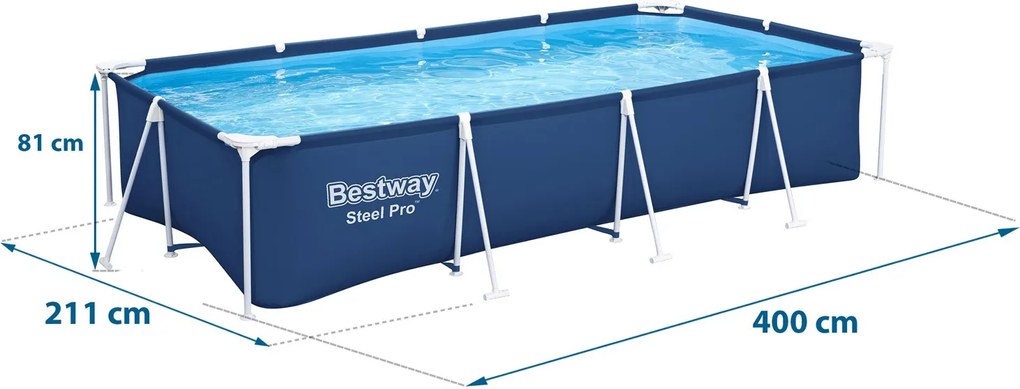 Konstrukční bazén 400 x 211 x 81 cm 4v1 Bestway 56405N