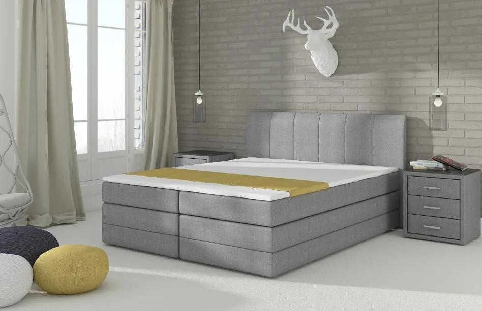 Ravena postel boxspring 180x200 Megakomfort s úložným prostorem výběr barev