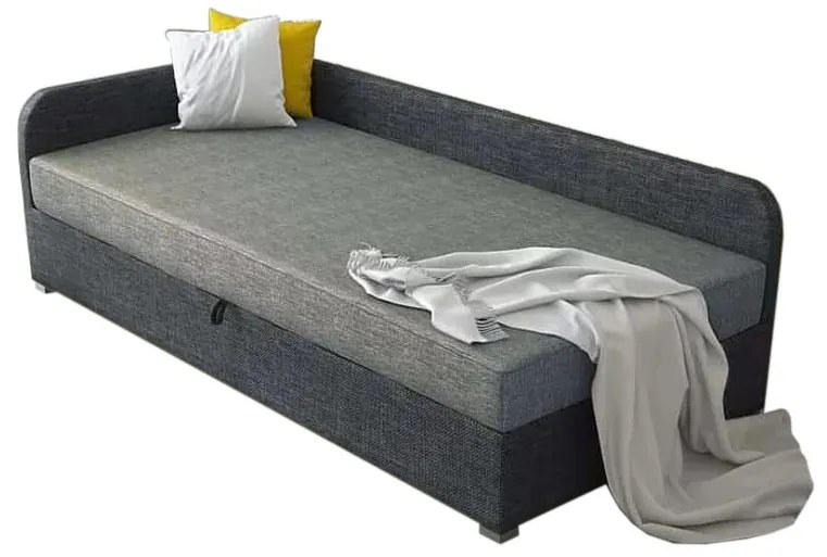 Expedo Čalouněná postel QUATTRO + rošt + matrace, 90x200, Sawana21/05, levý roh