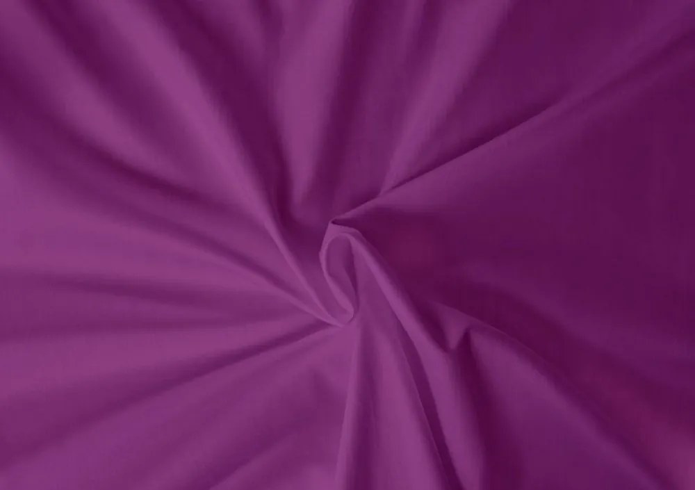 Saténové prostěradlo (90 x 200 cm) - tmavě fialové