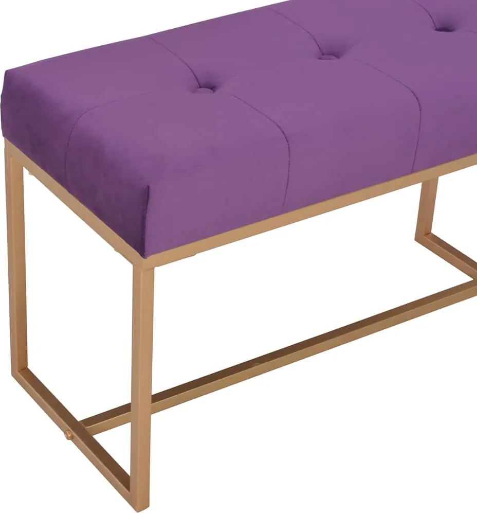 Lavice 80 cm fialová sametová 247557