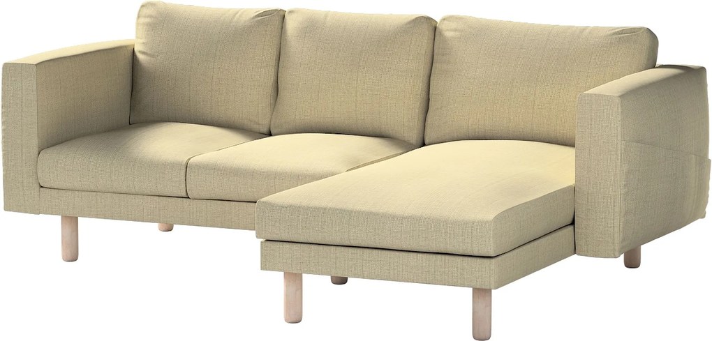 Potah na pohovku IKEA Norsborg 3-místná se šezlongem barva béžová látka pletený vzor