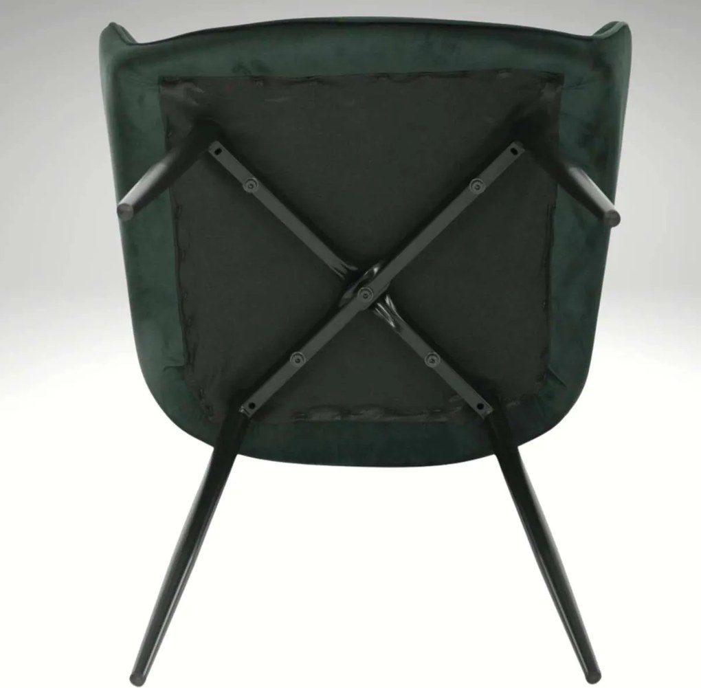 Vikio Jídelní set pro 4 osoby 160x90 cm soft dub noha X zelená židle s područkami VJS226-4Z
