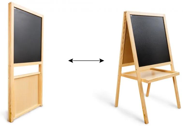 Allboards dětská oboustranná tabule - křídový a magnetický povrch 120 cm,KIDS-EASEL01