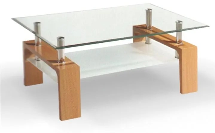 Konferenční stolek LIBOR NEW sklo / buk