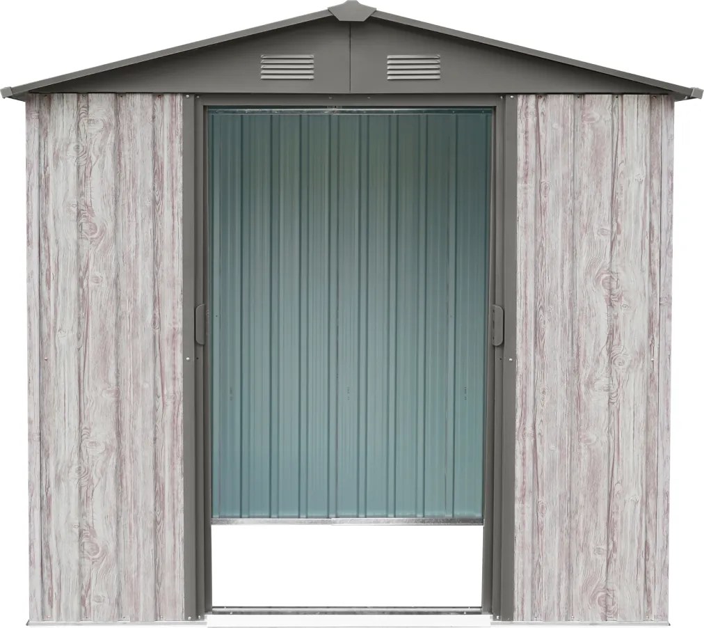 Zahradní domek BestBerg ZDB-2SD / 2,5 m² / 194 x 131 x 184 cm / dekor bílé dřevo/šedá