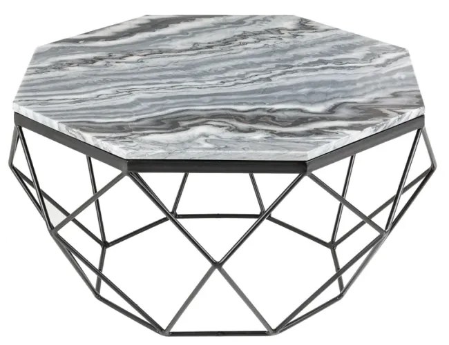 Massive home | Konferenční stolek DIAMOND NOBLES 69 CM šedý mramor