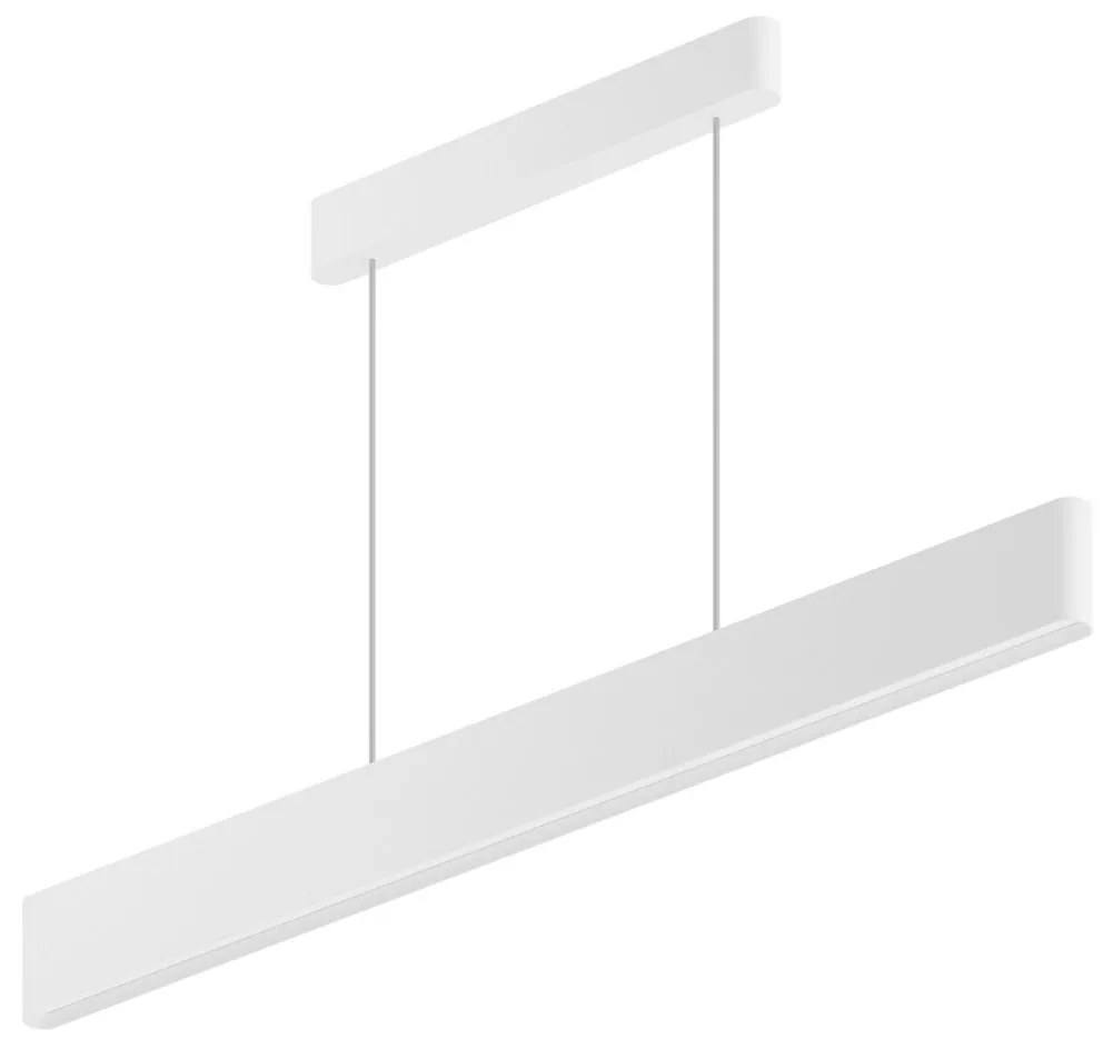 Linea Light Satori_P, bílé závěsné svítidlo se svícením nahoru/dolu, 25W LED 2700K stmívatelné DALI/PUSH, délka 86cm